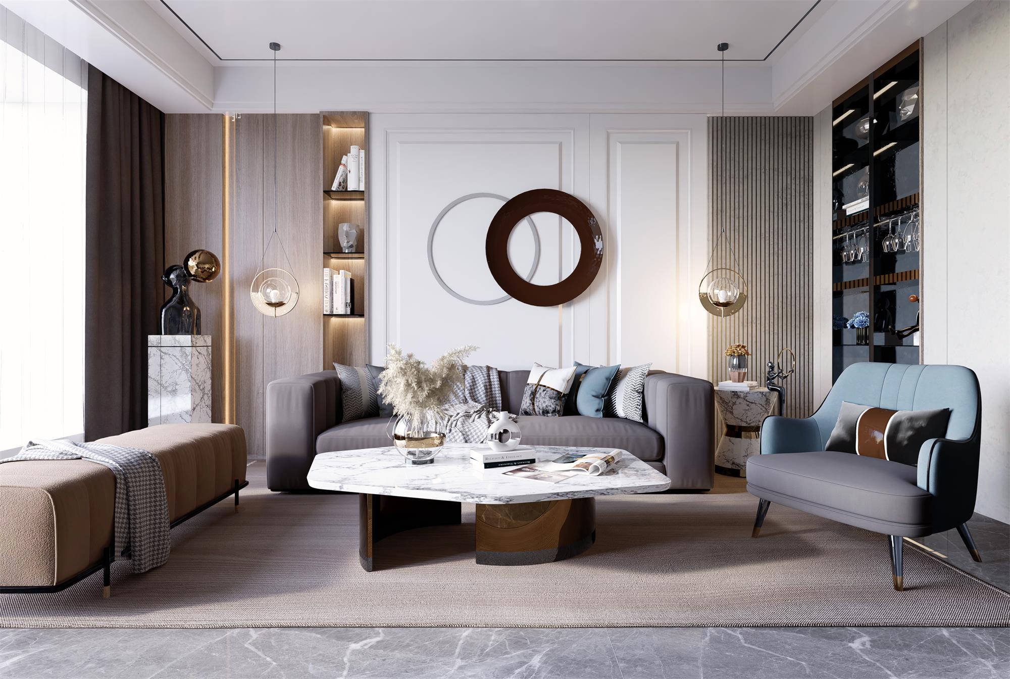 D5现代客厅场景-LUMIGO